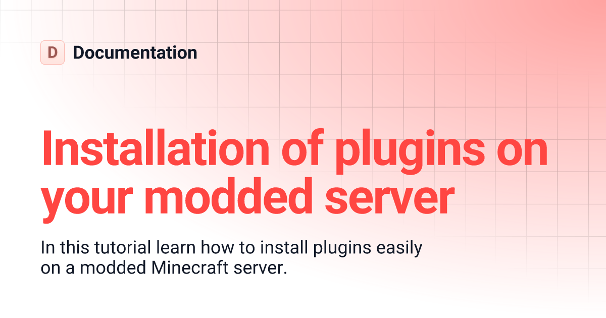 Installation of plugins on your modded server | Documentation