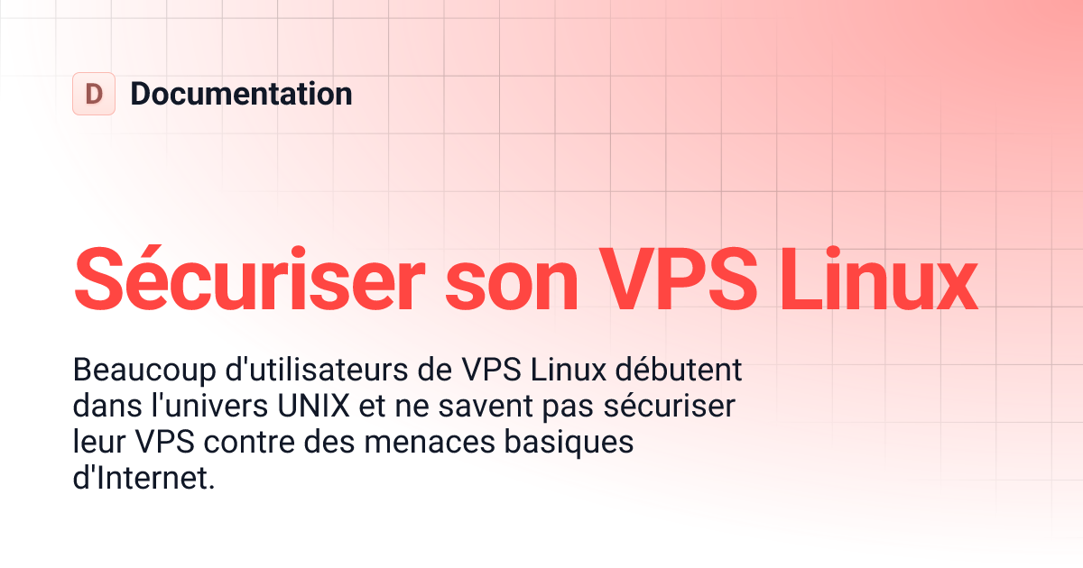 Sécuriser son VPS Linux | English | Documentation