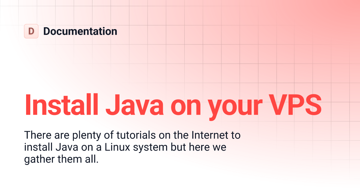 Install Java on your VPS | Documentation