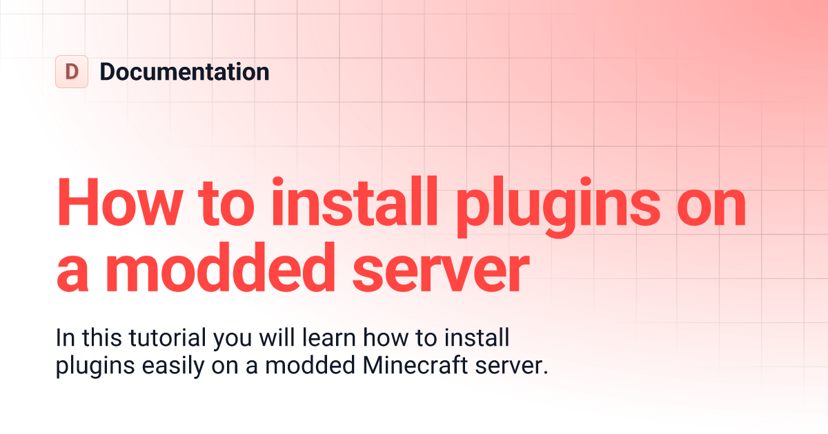 How to install plugins on a modded server | Documentation