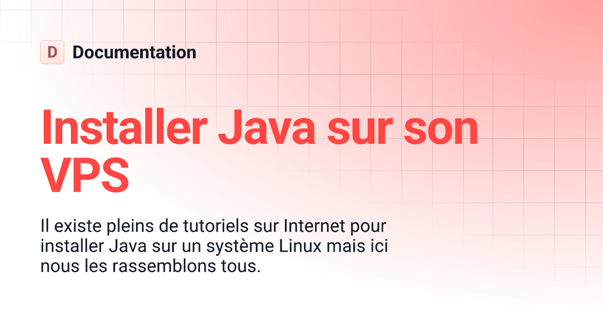 Installer Java sur son VPS | Documentation